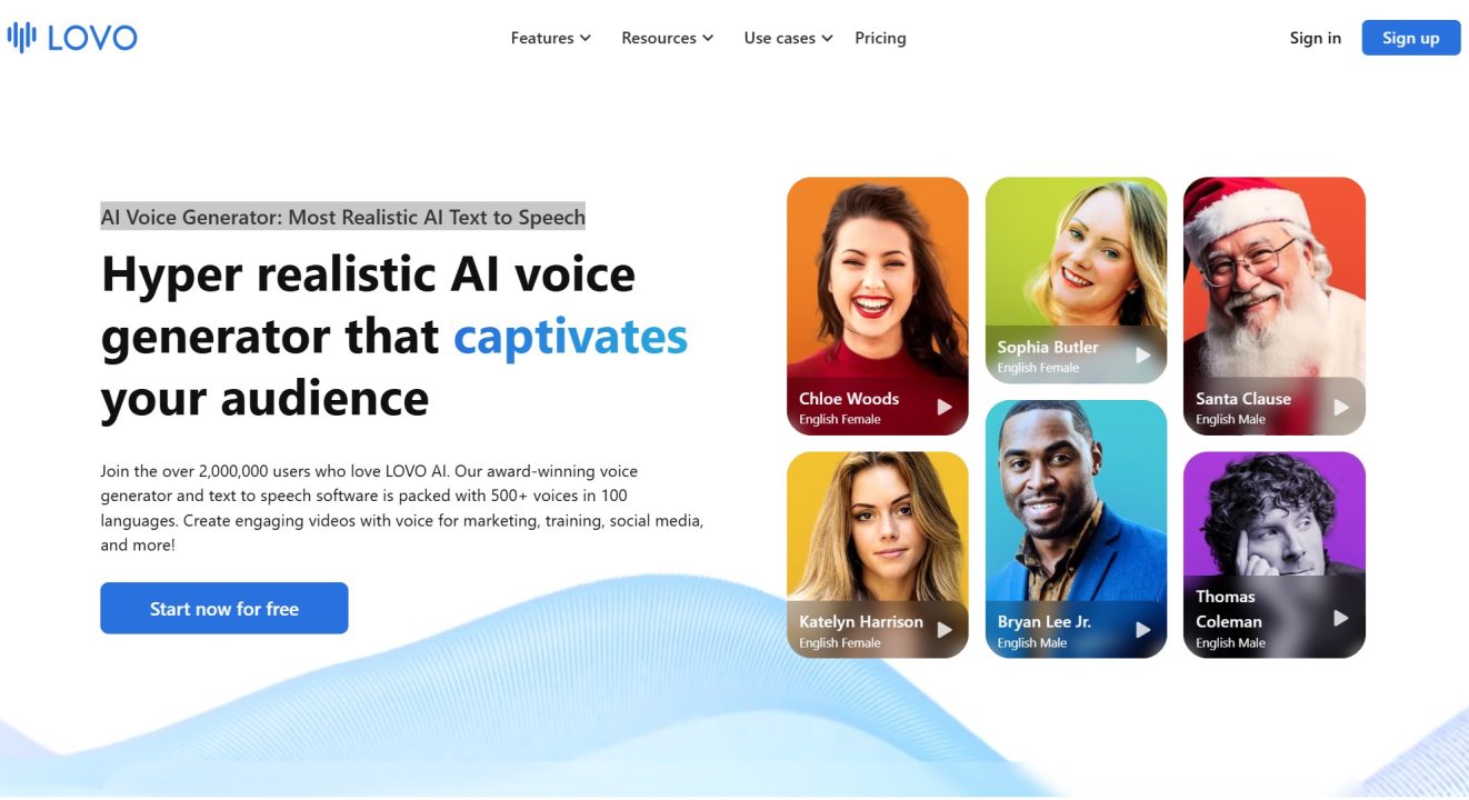 LOVO AI - Realistic AI Text to Speech Free - HIHEAI
