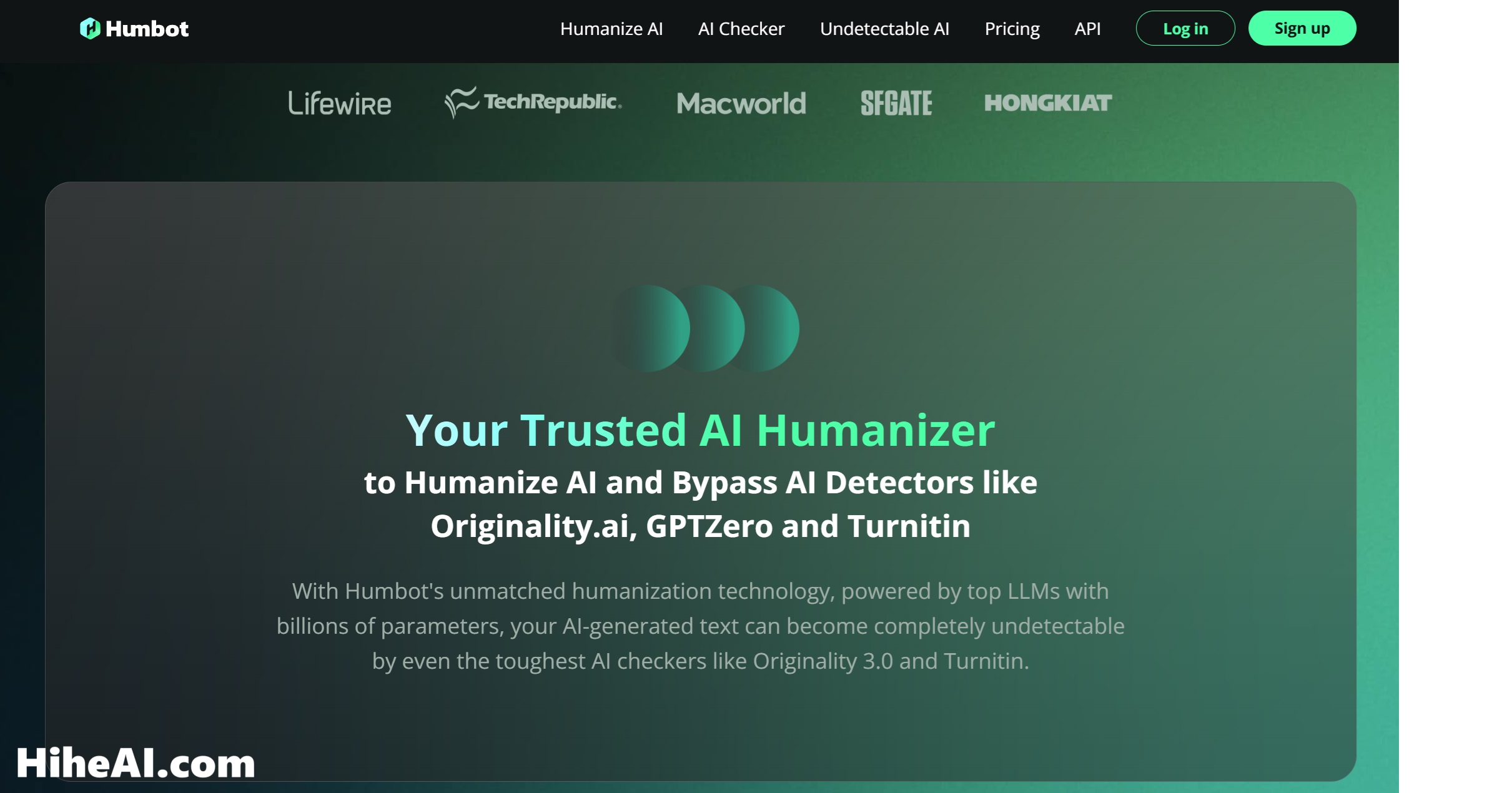 Humbot AI - Humanize AI Text & Bypass AI Detection - HIHEAI