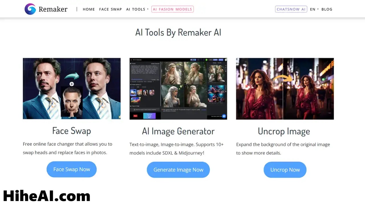 Remaker AI - The Ultimate AI Image Editing - HIHEAI