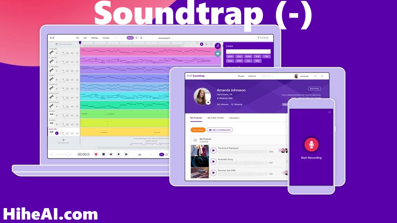 Soundtrap - Free AI To Make Music Online Together - HIHEAI