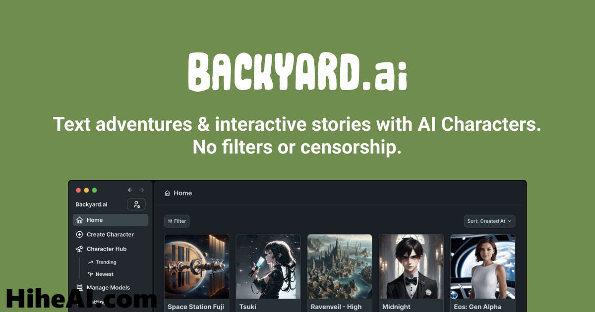 Backyard AI - AI-powered Characters Chats No Filters - HIHEAI