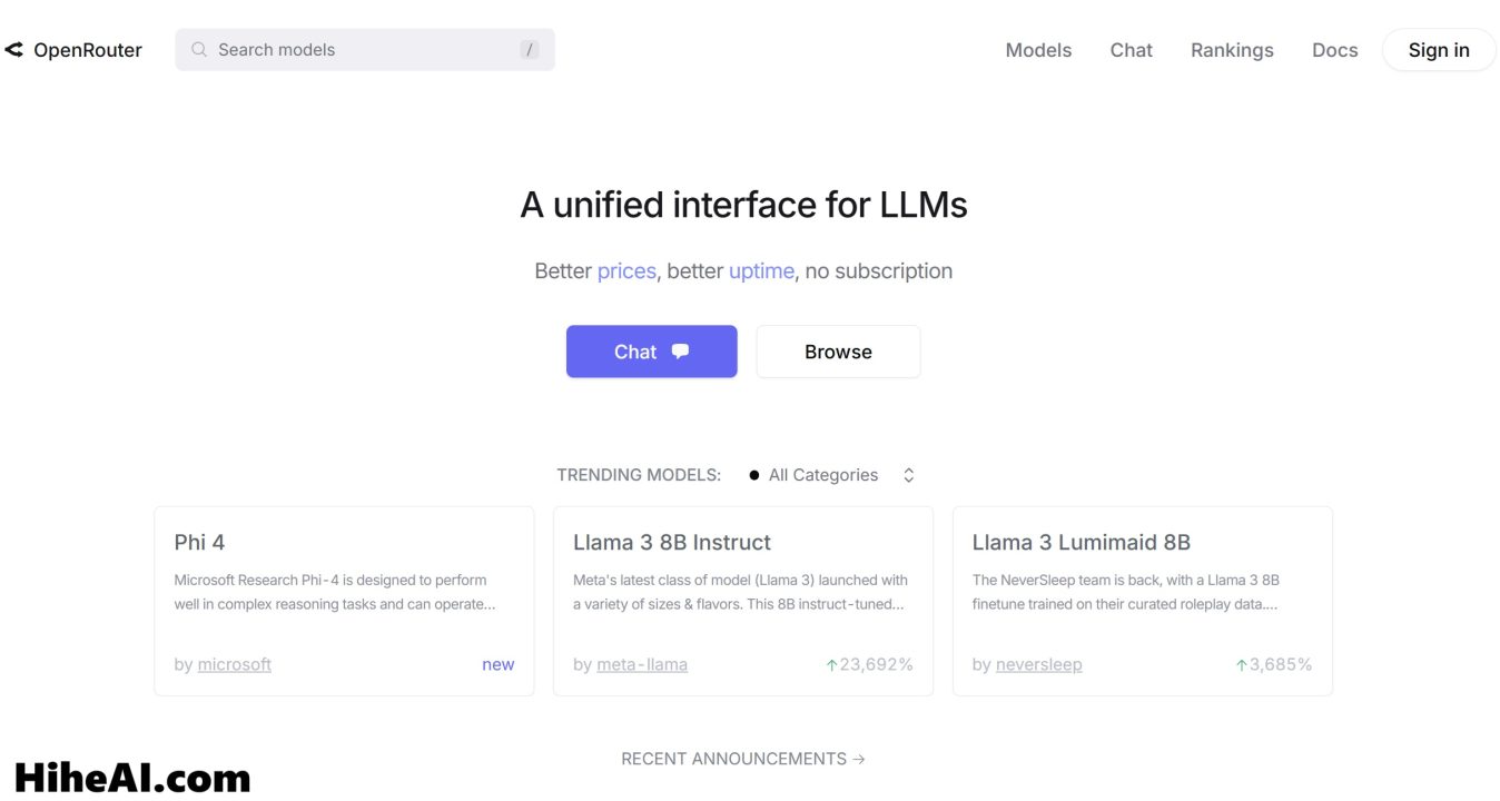 Openrouter AI - A Unified Interface For LLMs - HIHEAI