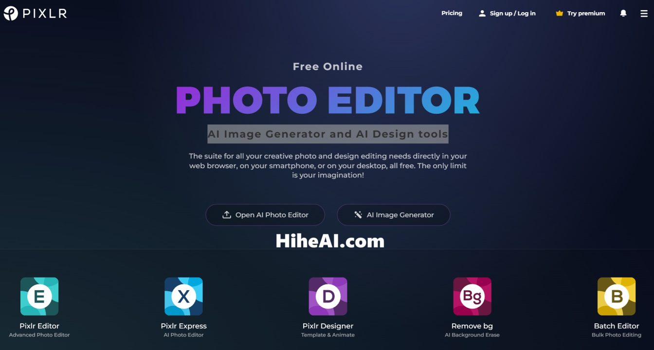 Pixlr AI - Free Online AI Image Editor and AI Design Tools - HIHEAI