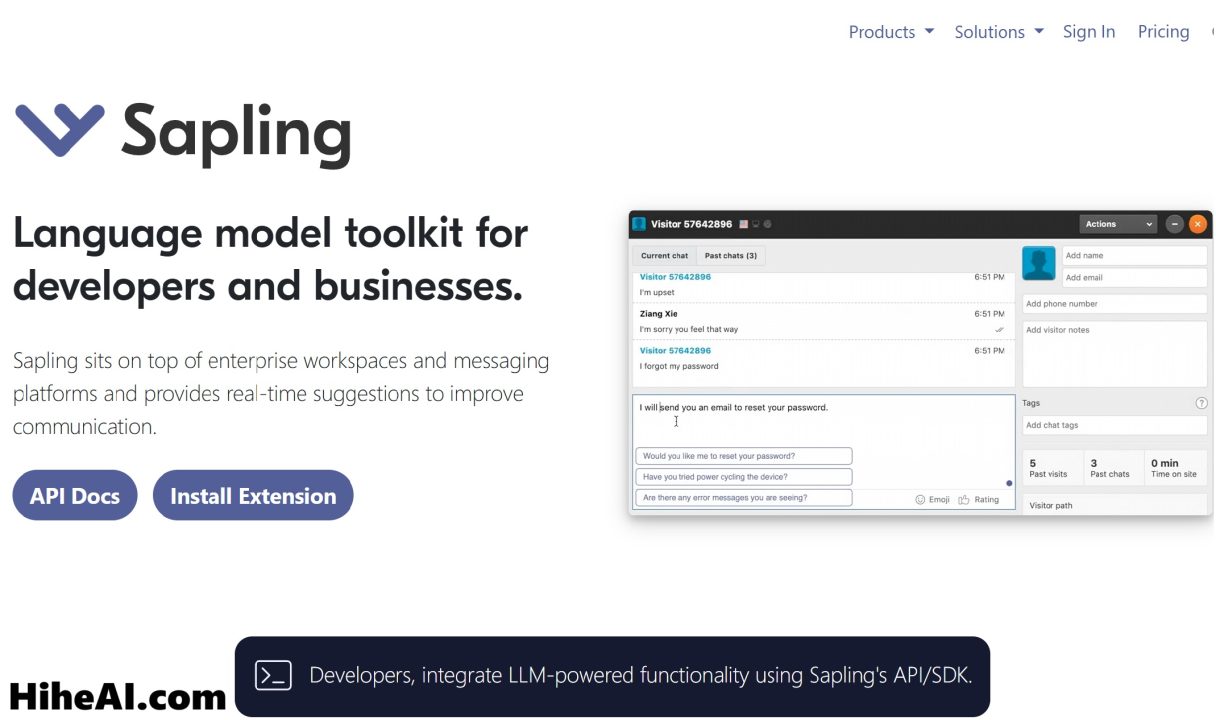 Sapling - Language Model Toolkit For Developers - HIHEAI