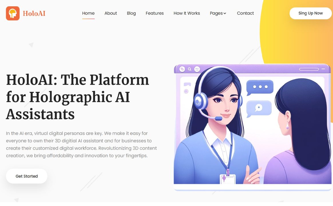 Holo AI - The Platform for Holographic AI Assistants - HIHEAI