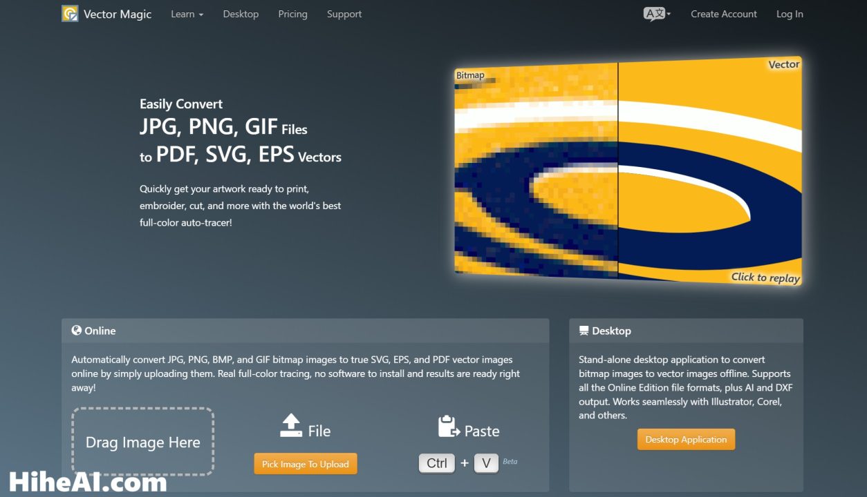 Vectormagic - Quickly and Easily Convert JPG, PNG, GIF Files - HIHEAI