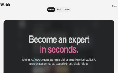 Waldo AI - Research Assistant Tools To Help You Become An Expert - HIHEAI